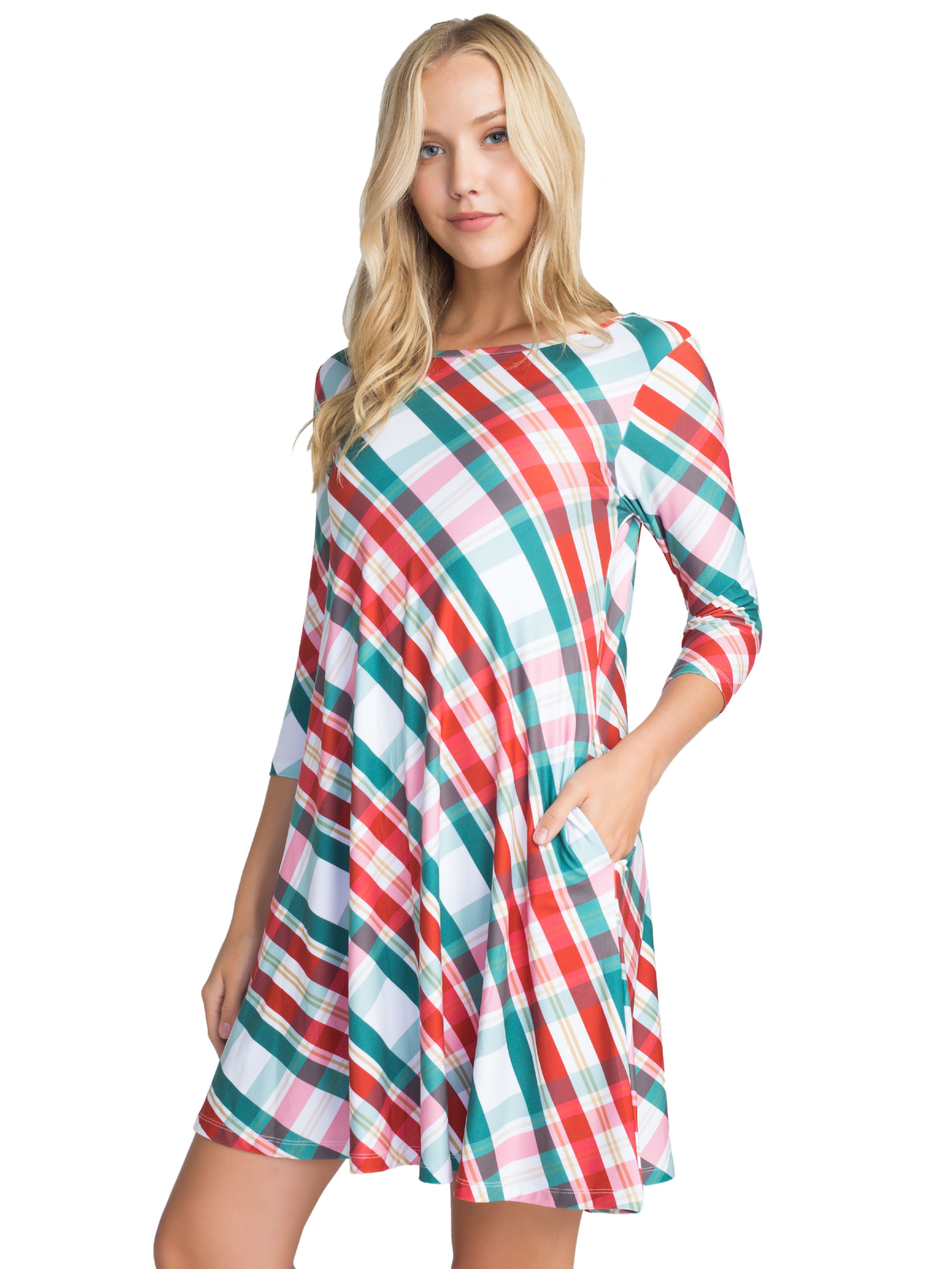 Veil Entertainment - Veil Entertainment Festive Plaid Print Christmas ...