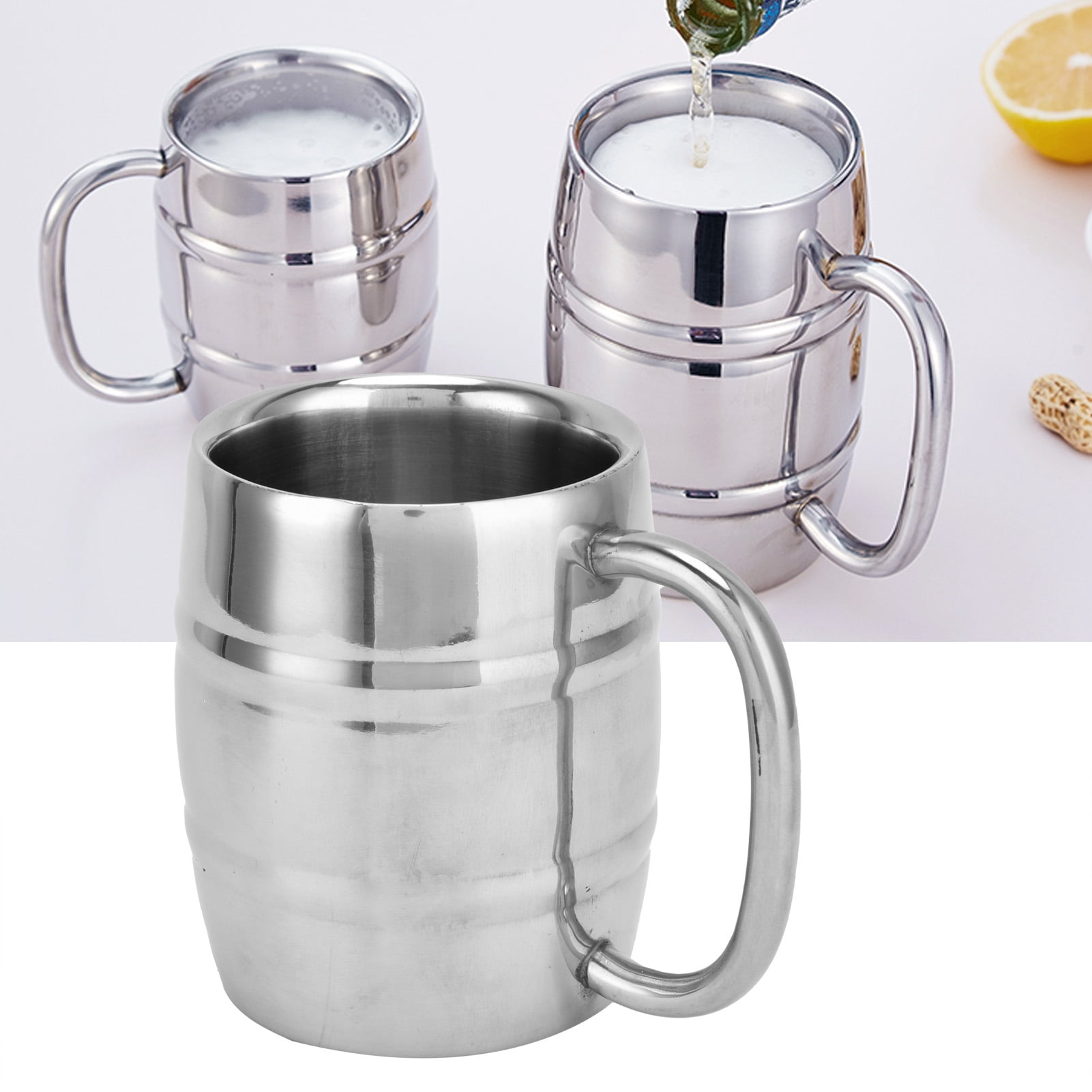 Fugacal 300ml Beer Mug Premium 304 Stainless Steel Double Layer ...