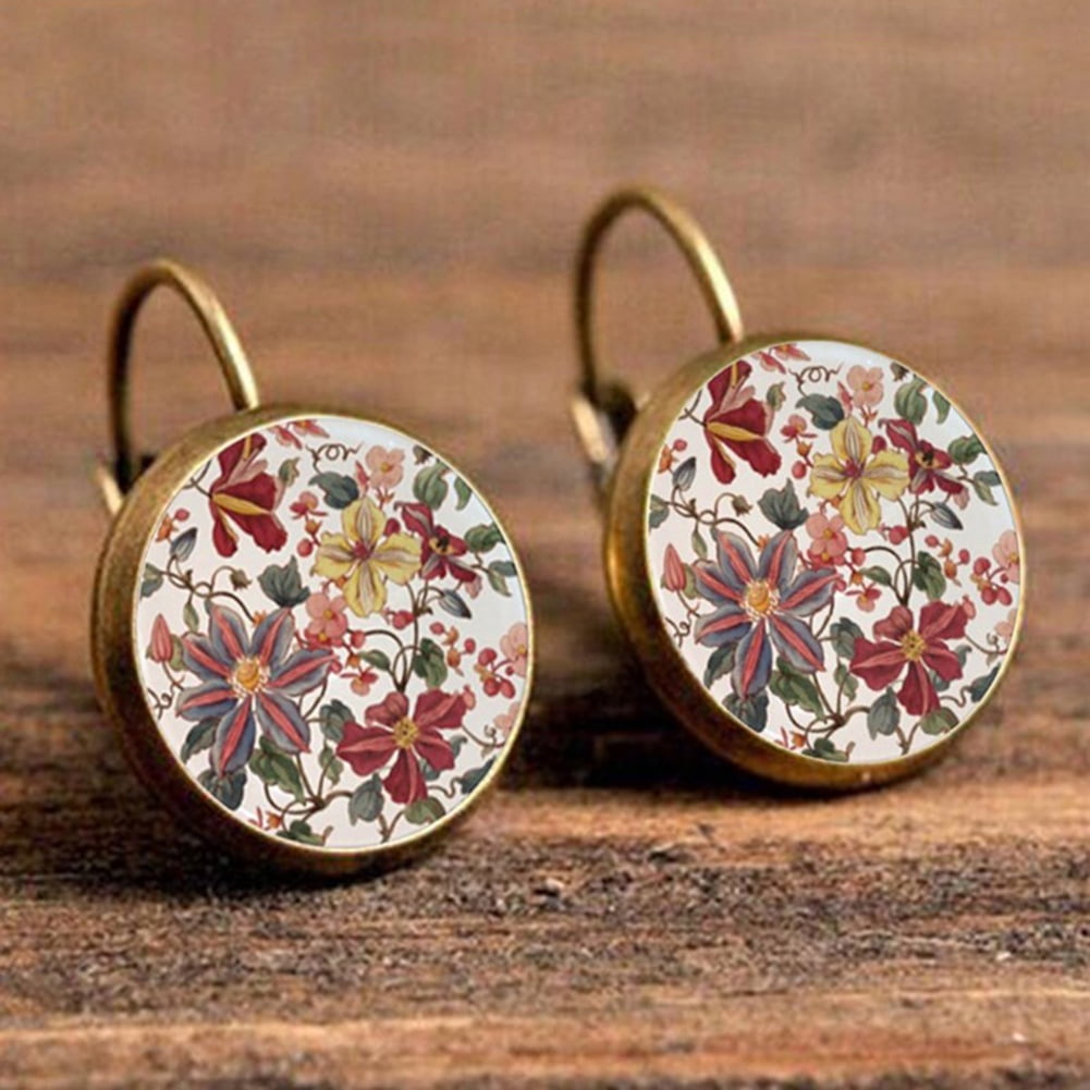 Click here for Trayknick Vintage Flower Printed Round Pendant Wom... prices