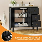 Craftian 36'' Modern Bathroom Vanity with Sink Combo & Splash Guard ...