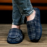 Men's Memory Foam House Slippers - Cozy, Fuzzy Bedroom Slip-on Loafer ...