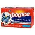 Bounce Mega Dryer Sheets, Fresh Breeze, 80 Count Pack, Extra Softness ...