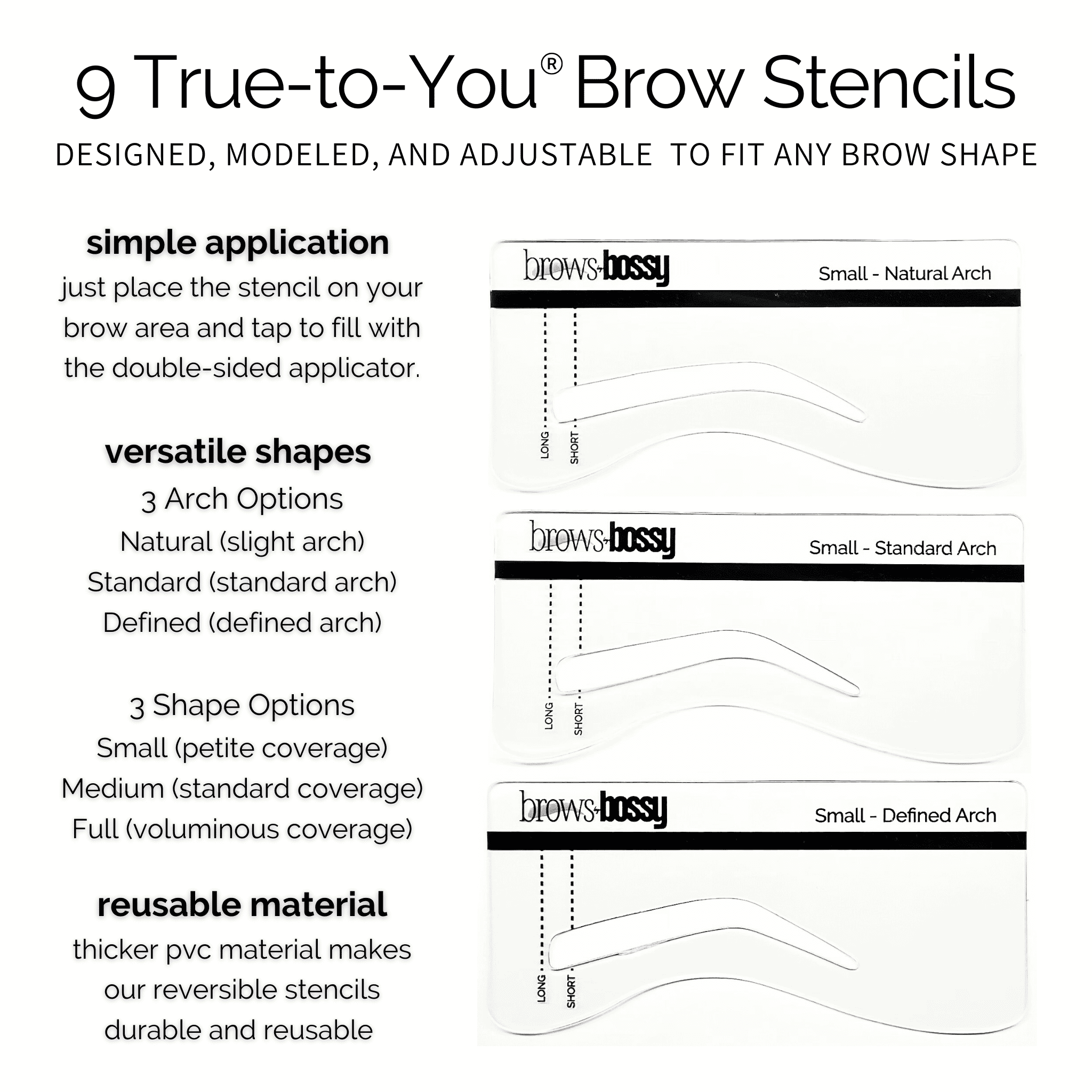 Small Eyebrow Stencils