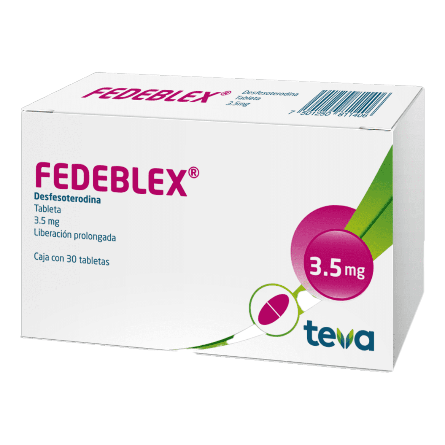 Fedeblex 3.5 mg Caja con 30 Tabletas blanco | Walmart en línea