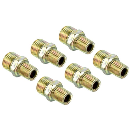 Uxcell 1/4PT to 1/8PT Male Thread Hex Extension Reducing Connector Pipe Fitting, 6Pack | Walmart ...