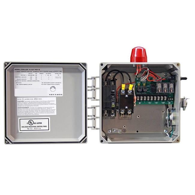 Zoeller 10-1037 115-230V Simplex Electrical Control Panel with 3 Float ...