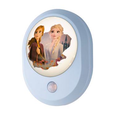 Disney Frozen 2 Anna and Elsa Automatic LED Night Light, 45670 ...