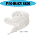 2 Pairs Lace Trim Shoelaces Decorative Ruffled Shoe Lace Anti Slip Milk ...