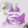Kids Bathing Suits Girls Girls Swimwear Bikini With Skirt And Cover Up ...