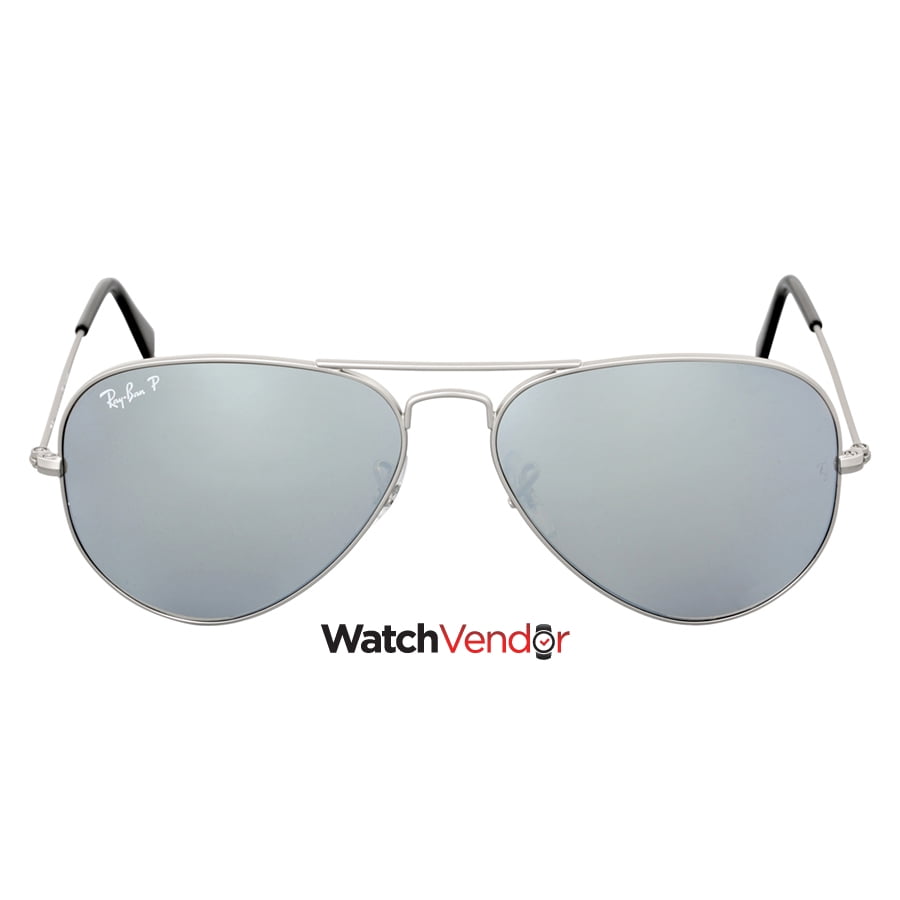 Click here for Ray-Ban Ray Ban Aviator Mirror Polarized Silver Fl... prices