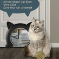 "OhhGo Kitty Door for Interior Doors with Grooming Brush, Black, 10.6 ...