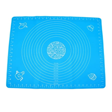 Silicone Pastry Mat Rolling Pin Mat with Measurements Nonstick Kneading ...