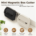 Mini Ceramic Paper Cutter, All-in-One Ceramic Box Cutter Retractable ...