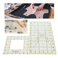 Ymiko Creative Grid Quilting Ruler, Acrylic Craft Cloth Measure Tools ...