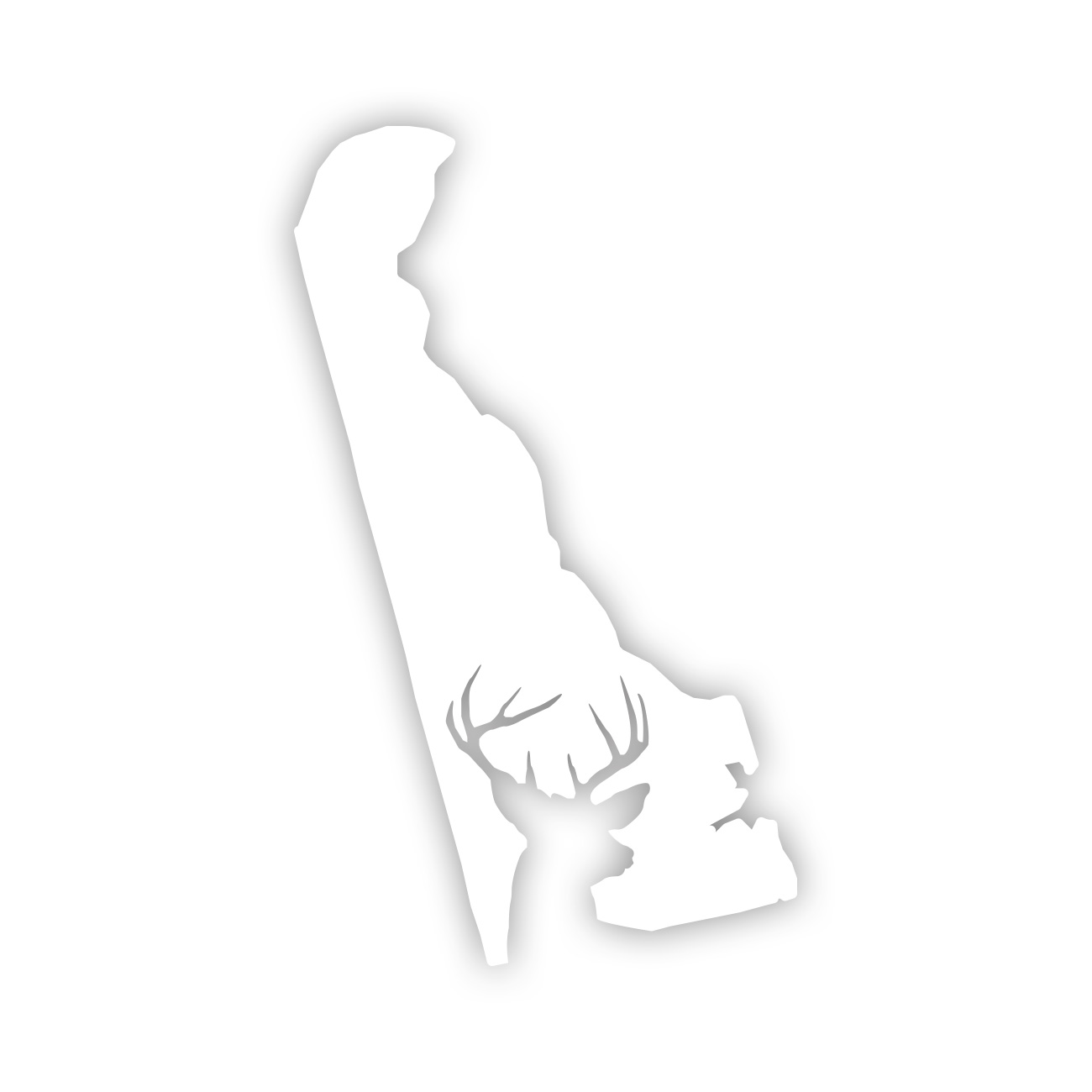 Delaware Deer State Sticker Decal Die Cut - Self Adhesive Vinyl ...