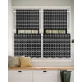 Black White Minimalist Geometric Art Short Blackout Curtains 30 Inch ...