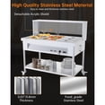 72QT 1500W Commercial Electric Steam Food Warmer, 9-Pan Stainless Steel ...