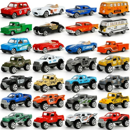 4Pcs Set 1:64 Zinc Alloy Mini Car Models Toy for Kids Play Set Color ...