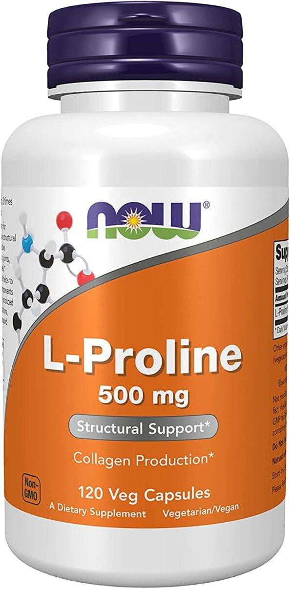 Aminoácidos Now L-Prolina 500mg 120 Cápsulas Now L-Prolina 500mg ...