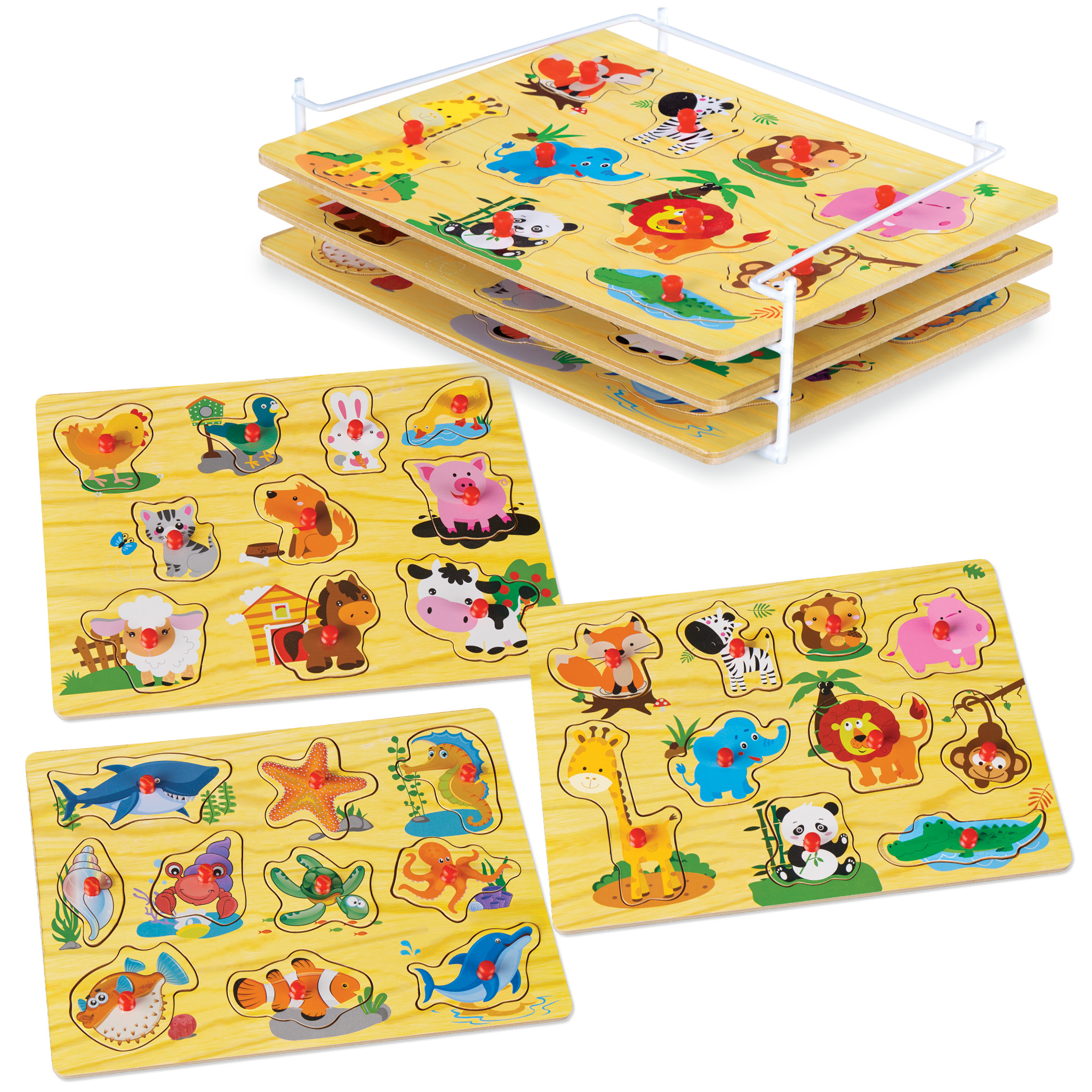 Wooden Puzzles For Toddlers By Etna Products Colorful Peg Puzzles Wooden Puzzles For Toddlers By Etna Products Colorful Peg Puzzles