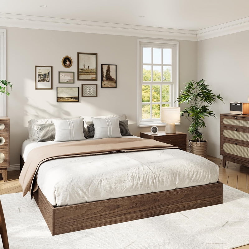 Click here for Jojoka Solid Wood Platform Bed Frame  Floor-Standi... prices