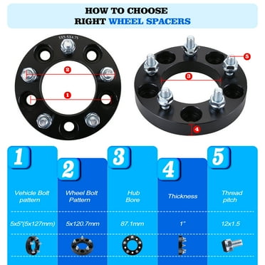 1" 4x100 to 4x4.5 Wheel Adapters - Change Bolt Pattern, Convert 4x100 ...
