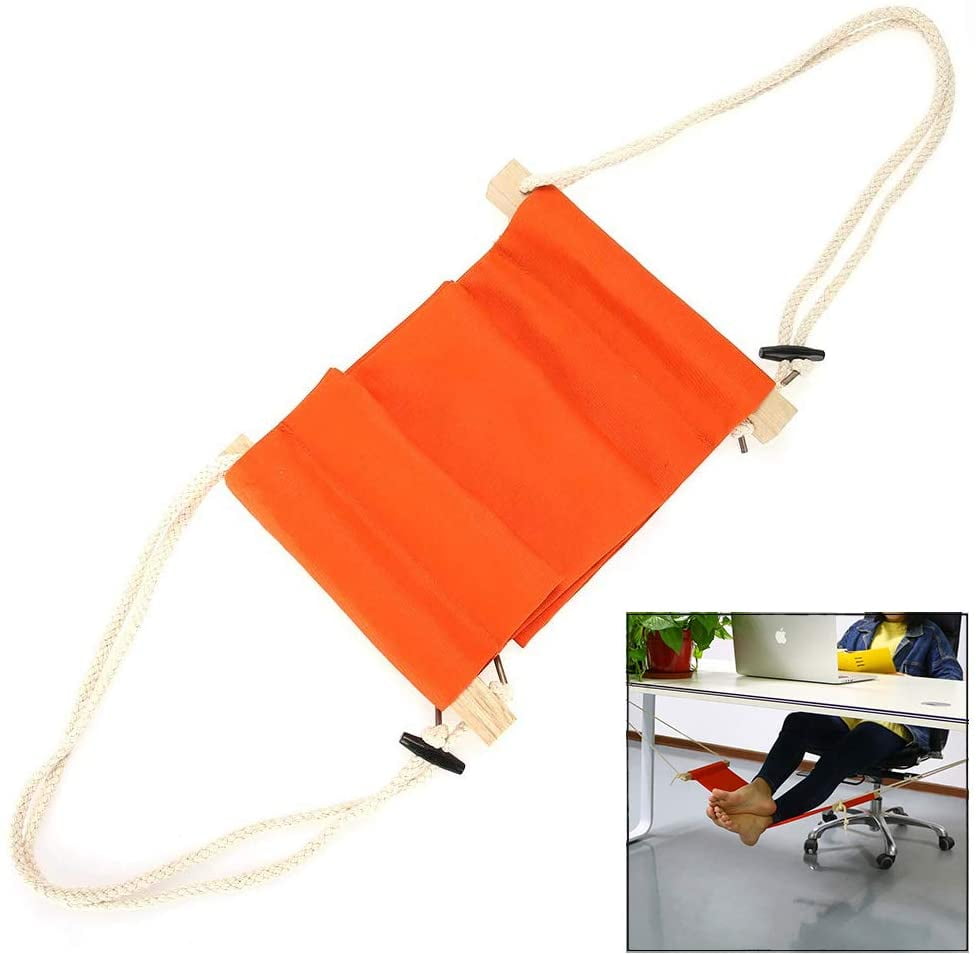 DMZK Footrest Hammock, Portable Office Foot Rest Adjustable Desk Feet ...