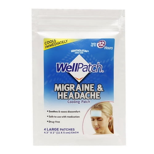 Wellpatch Migraine and Headache Cooling Patch 4 Ea/ 7 Pack - Walmart.com