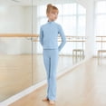 Afdoent Girls 2 Piece Outfits Ballet Long Sleeve Elegant Dancewear With ...