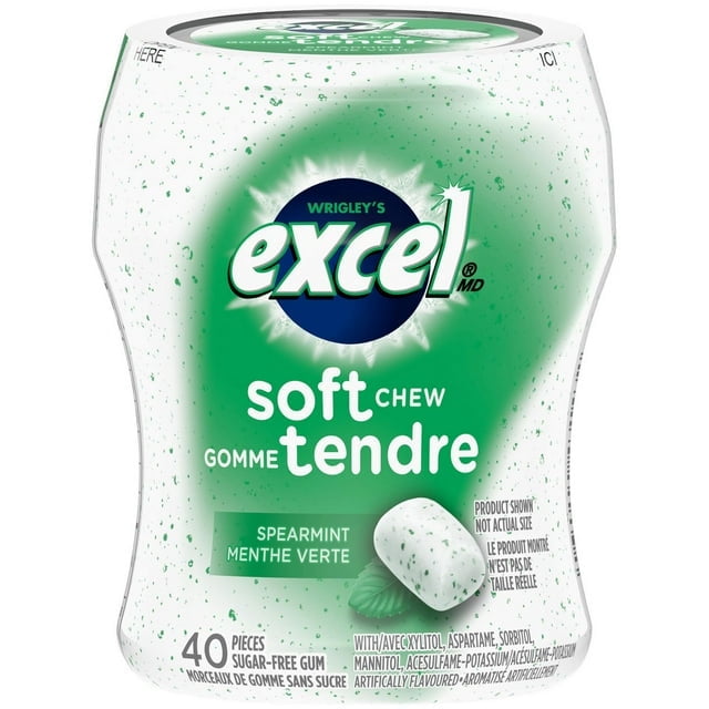 Click here for Excel  Spearmint Flavoured Sugar Free Soft Chew Gu... prices