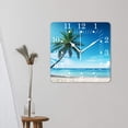 16 Inch Wall Clock Battery Operated Square Clock for Office, Kitchen ...