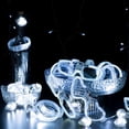 50Pcs White Wedding Party Supplies Set 10 LED Flashing Glasses 20 Light ...