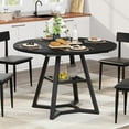 Round Dining Table for 4, Kitchen Tables Dining Room Circle Dinner ...
