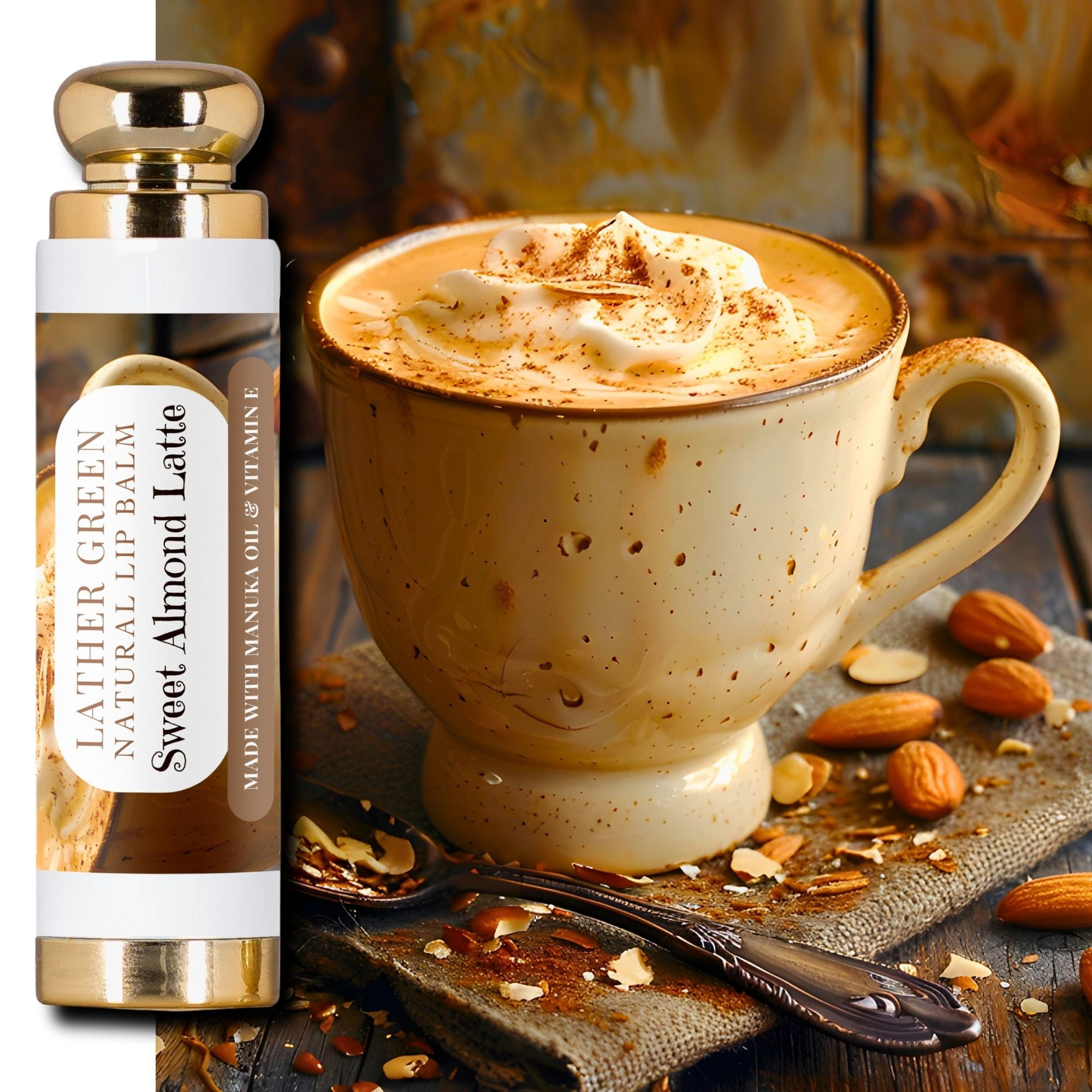 Click here for Lather Green Creamy Almond Latte Flavor Lip Balm W... prices