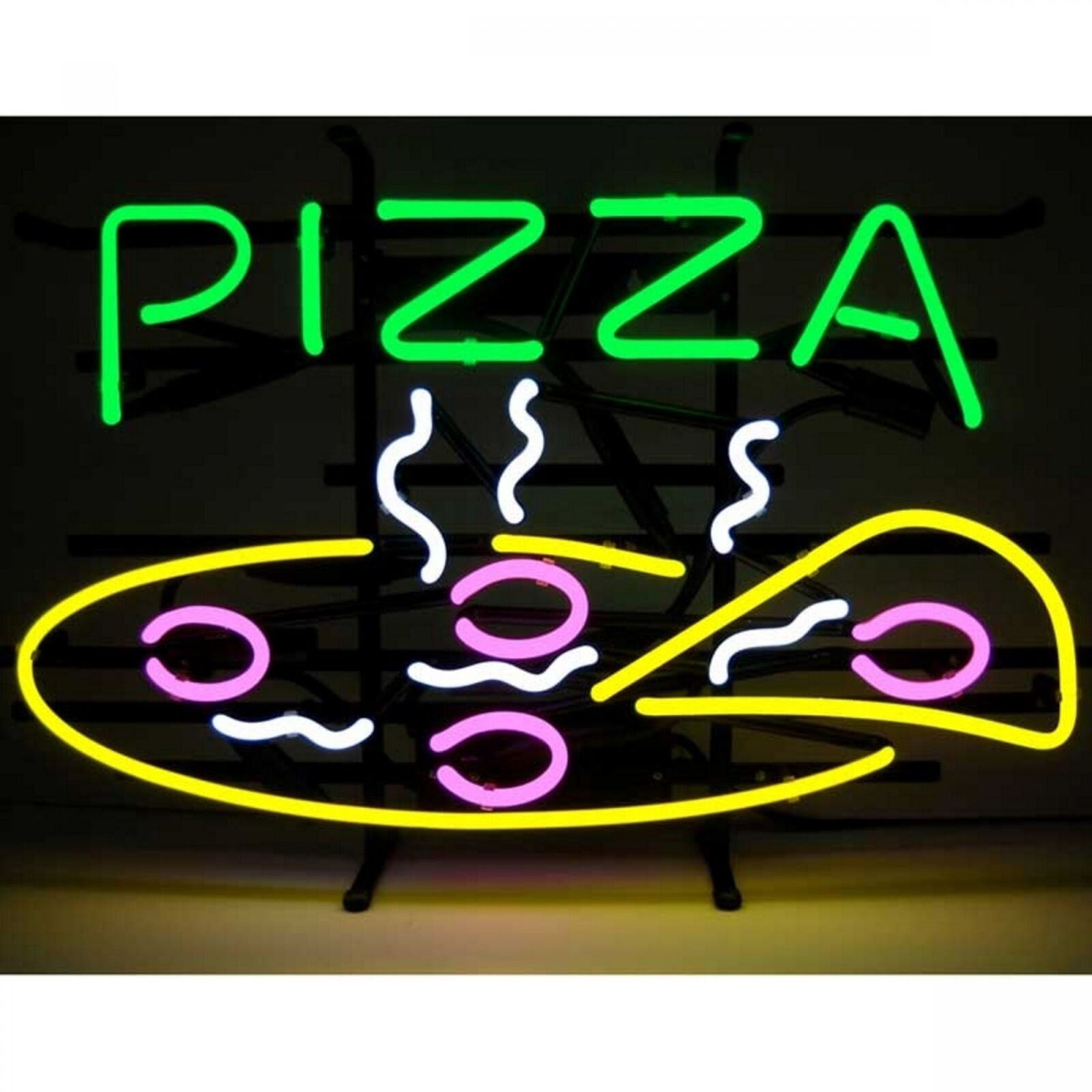 Queen Sense 24"x20" Pizza Whole Pizza Slice Restaurant Open Neon Sign ...