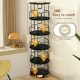 Rotating Bookshelf 5-Tier, 360° Spinning Bookcase Tower, Narrow ...