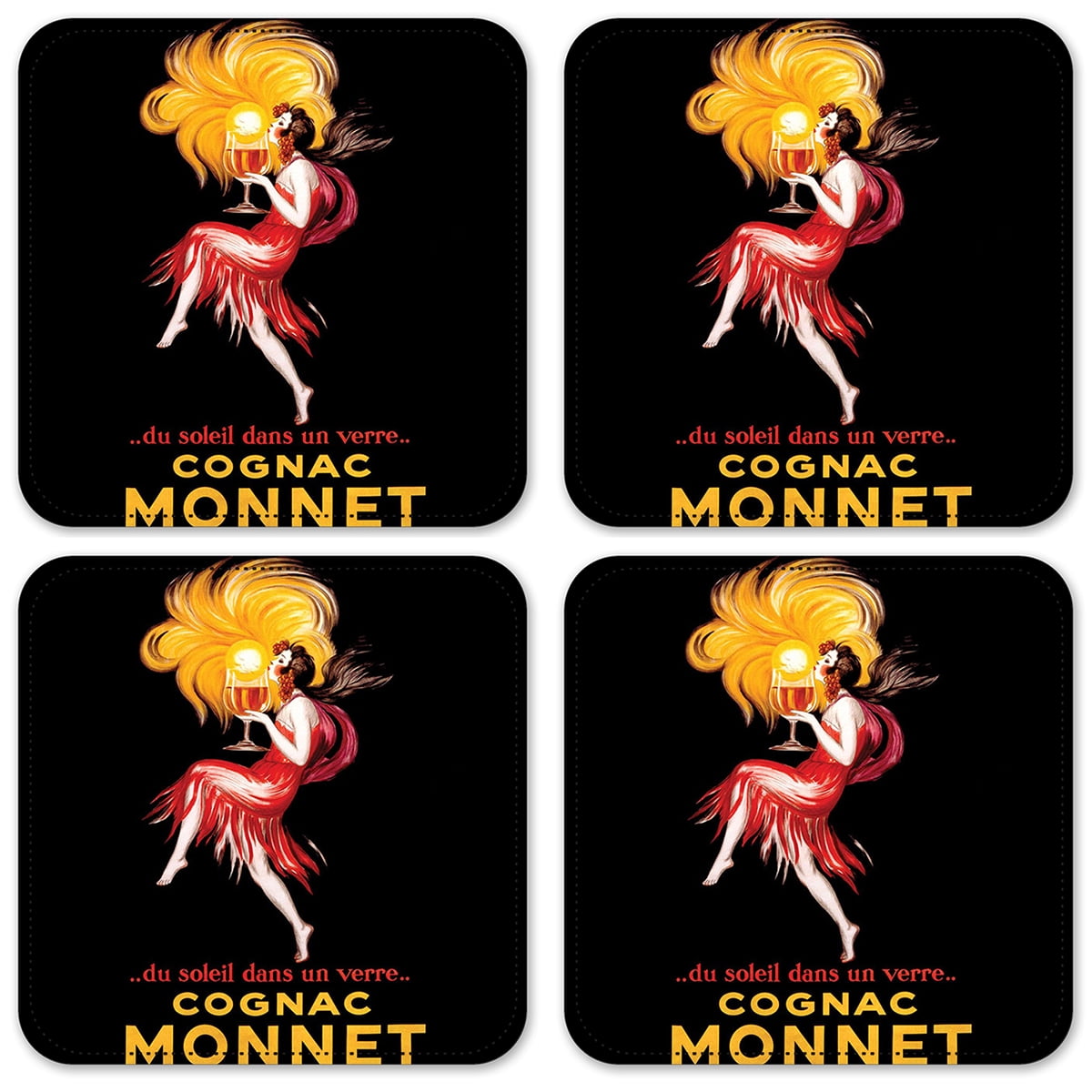 Vinyl Drink Coasters - Set of 4 - Cognac Monnet - Walmart.com
