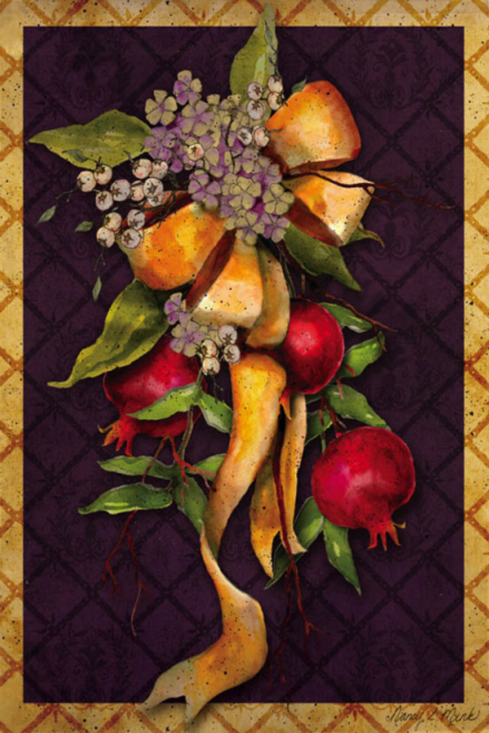 Floral Bounty Fall House Flag Autumn Seasonal Large Yard Banner 29" x ...