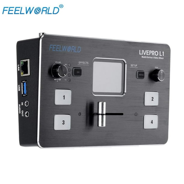 Feelworld L1 Multi-Camera Video Live Stream Mixer Switcher 4 HDMI ...