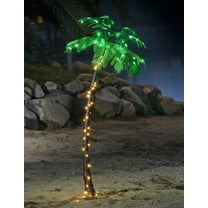 Wintergreen Lighting 5 Ft Multi-Function LED Lighted Palm Tree, Remote ...