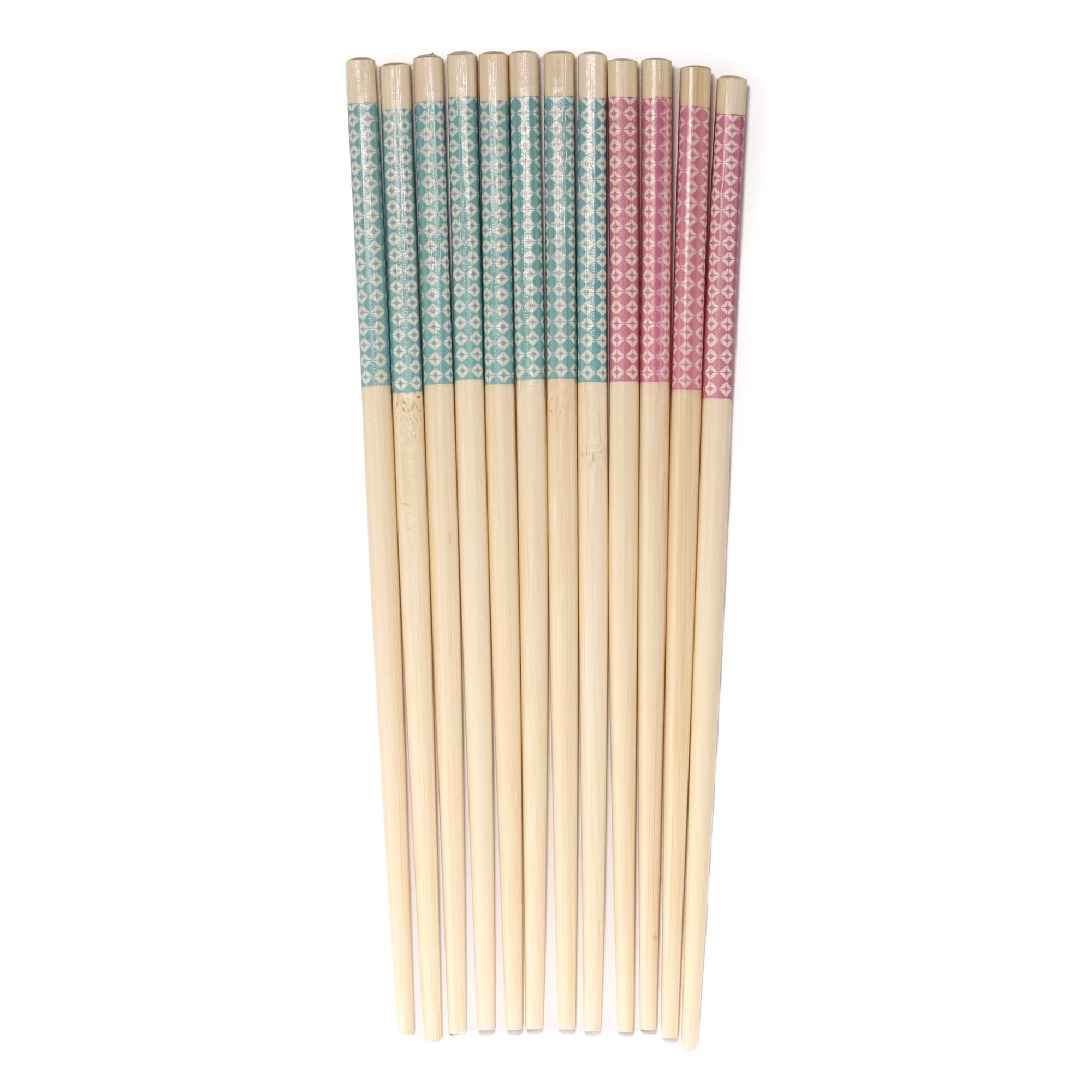 BambooMN Premium Reusable Japanese Bamboo Chopsticks, Diamond Checkered ...
