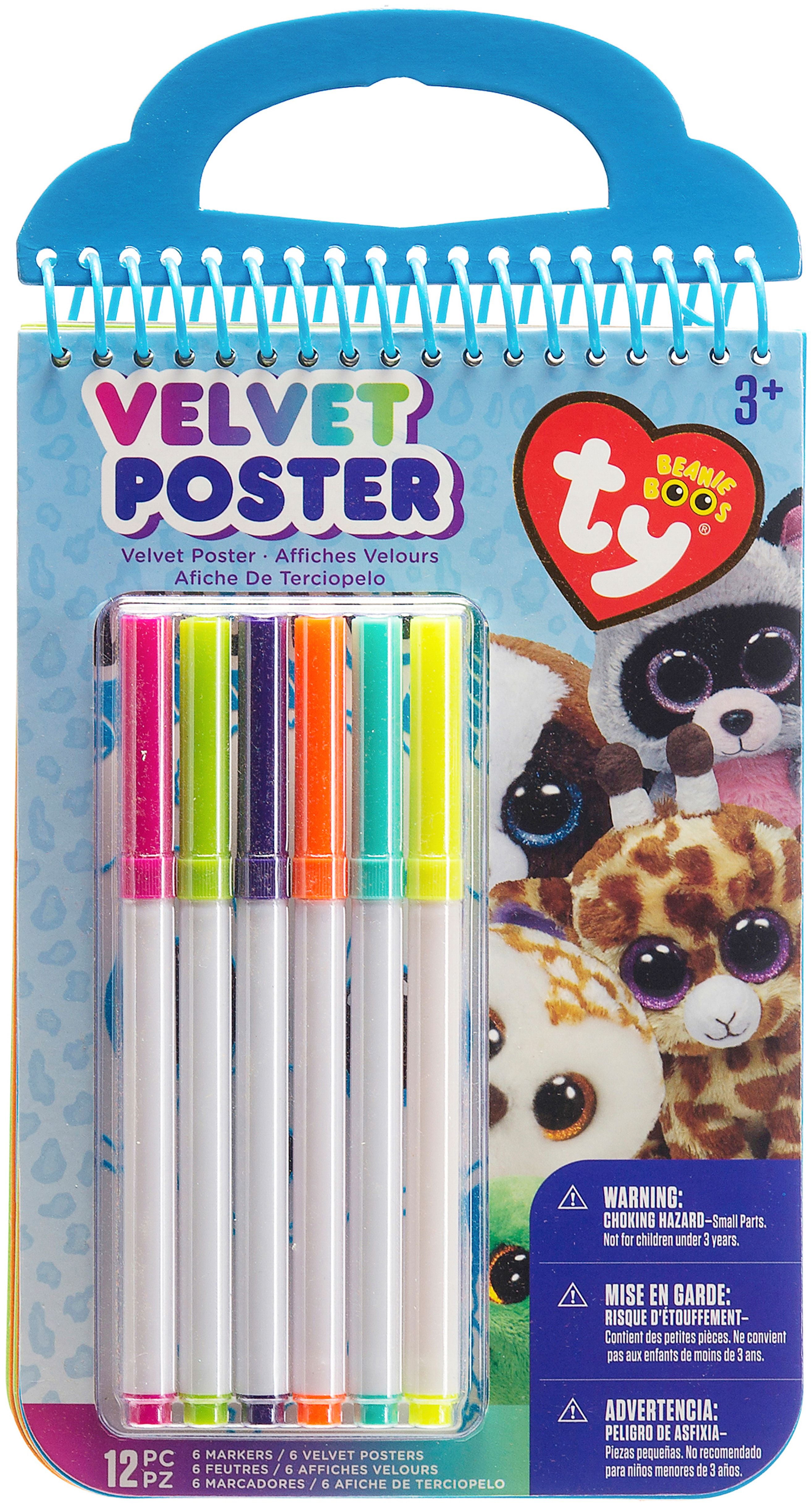 Ty Beanie Boo Velvet Color-In Poster, Blue - Walmart.com