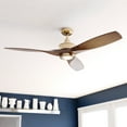 Curtiss Satin Brass Mid-Century Modern MCM Wood Propeller Ceiling Fan ...