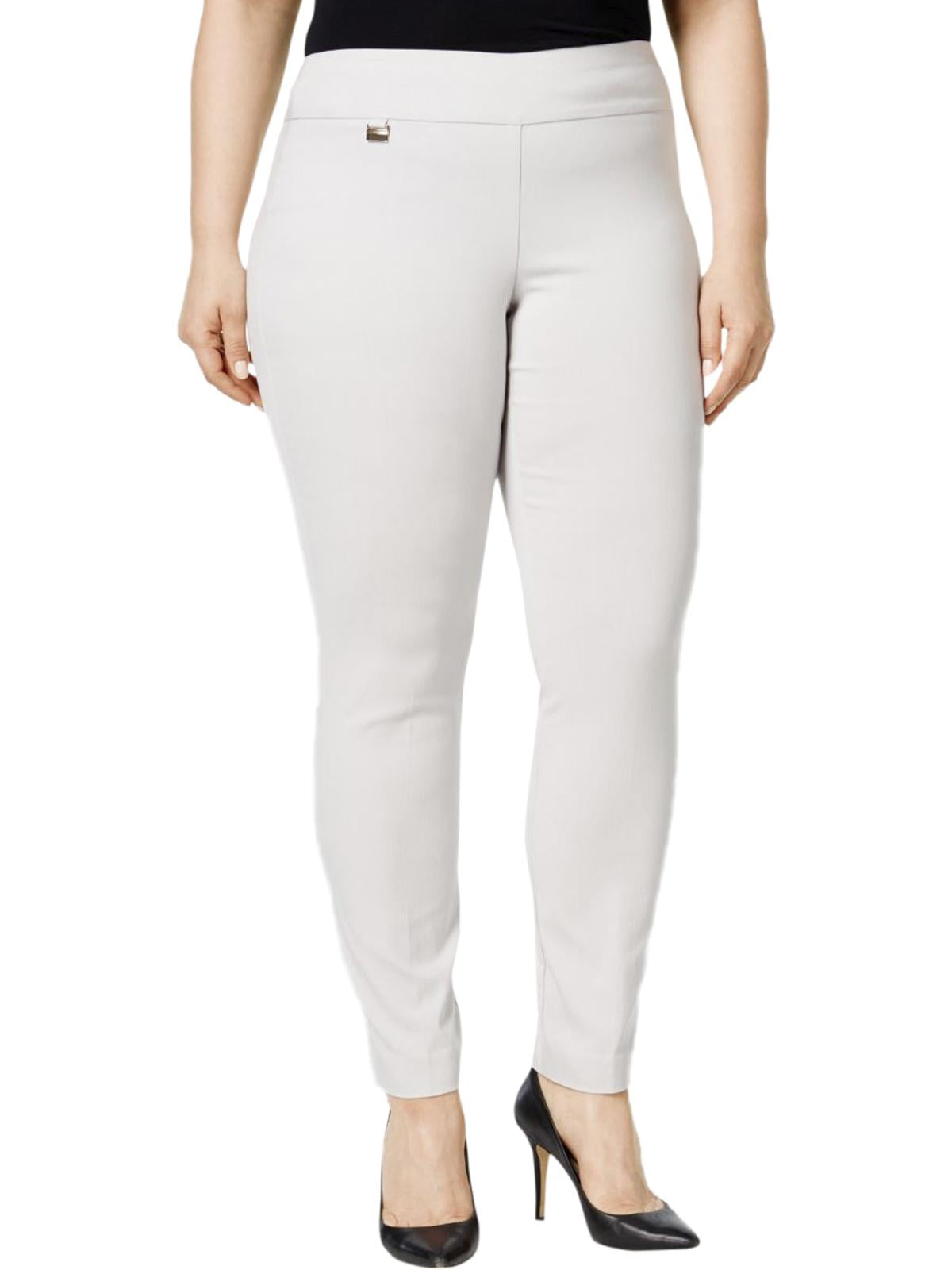 Alfani Womens Plus Tummy Control Pull On Skinny Pants Tan 20W - Walmart.com