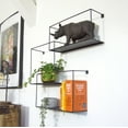 Kimisty Modern Industrial Set of 3 Intersecting Wall Shelves for Living ...