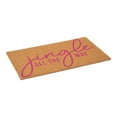 24" X 36" Brown And Pink Christmas Outdoor Coir Door Mat - Walmart.com