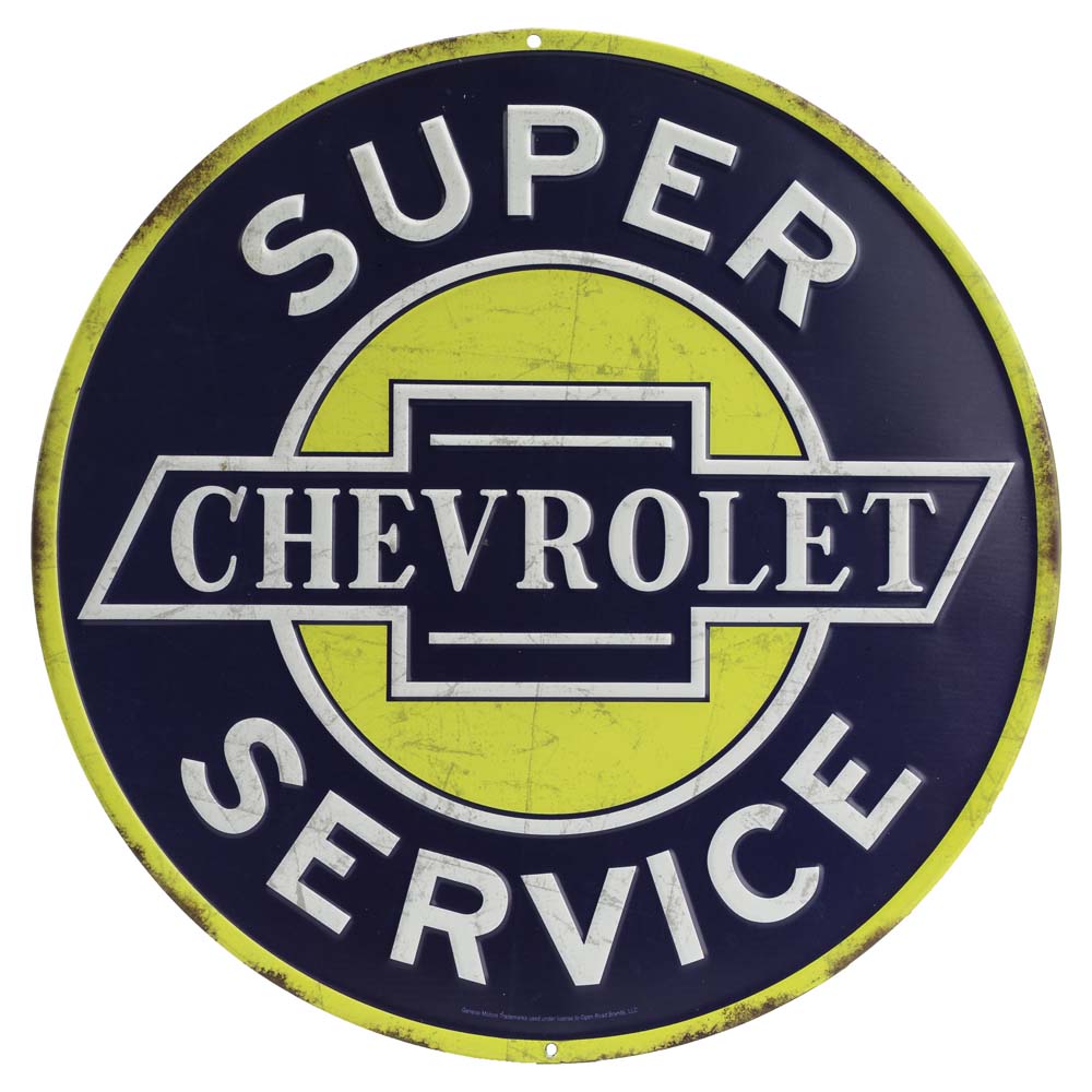 Chevy Service Embossed Metal Sign - Walmart.com