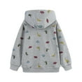 BENJAMJAM 2T-7T Gray Hooded Zip-Up Jacket with Colorful Dinosaur Print ...