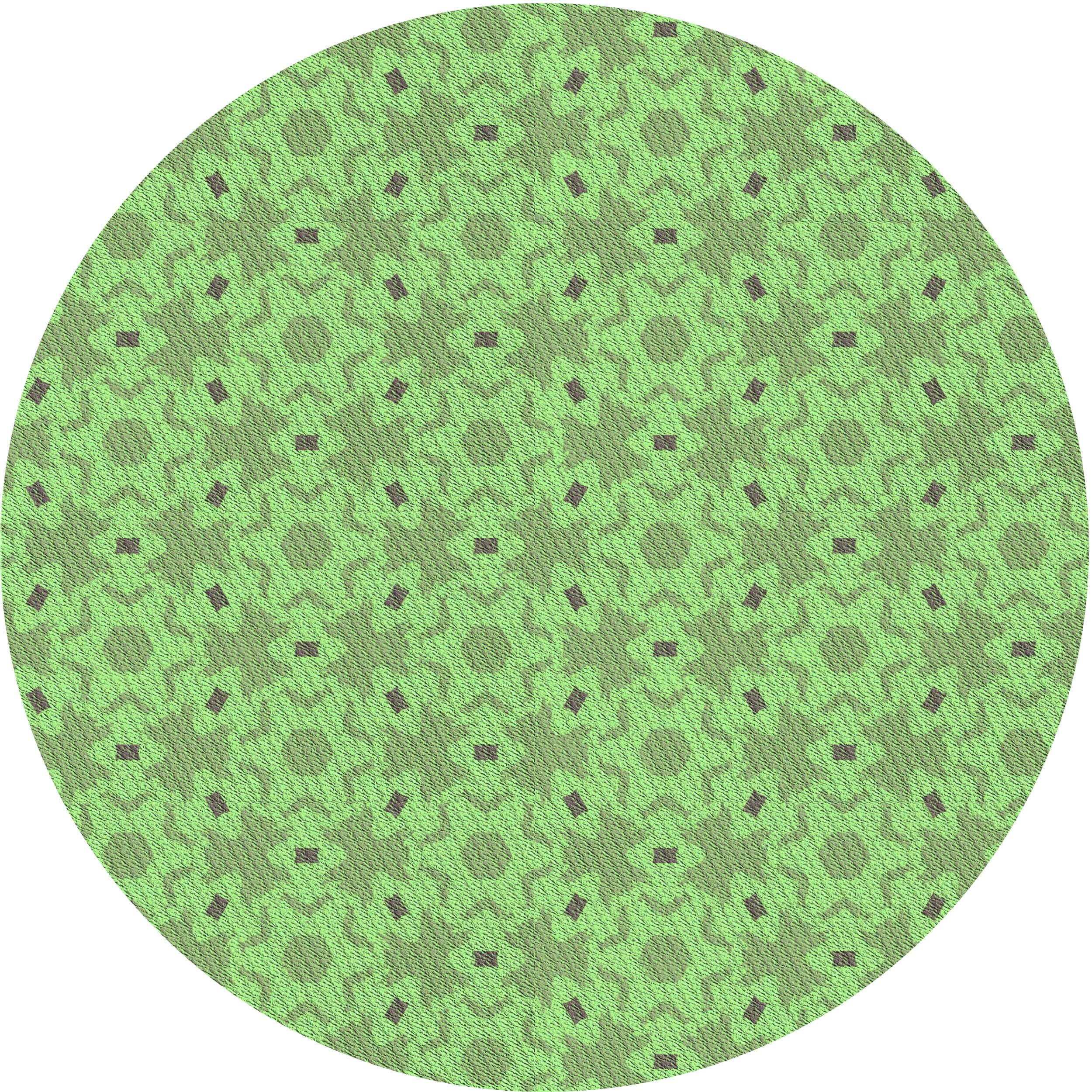 Ahgly Company Indoor Round Patterned Green Onion Green Area Rugs, 8 ...