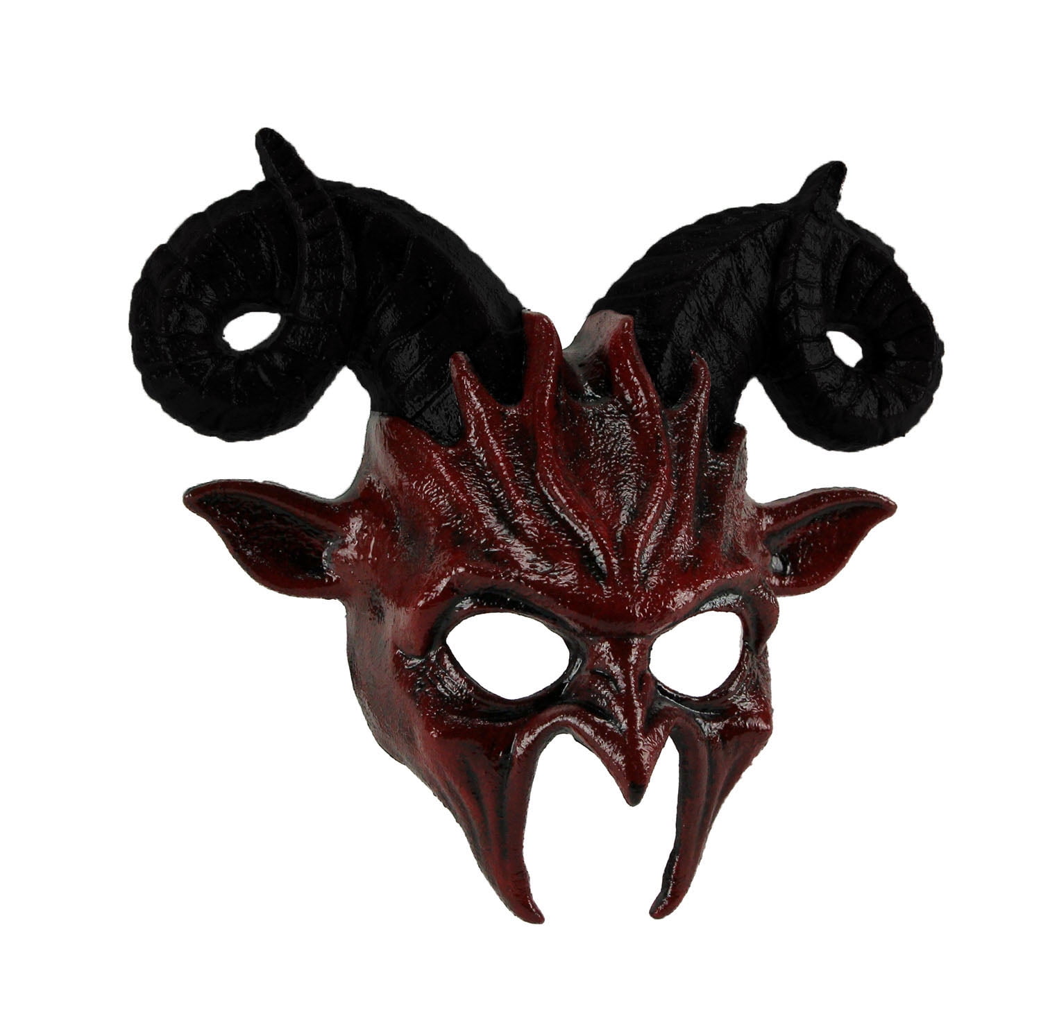 KBW Blood Red Dark Demon Ram Black Horned Goat Man Adult Halloween ...
